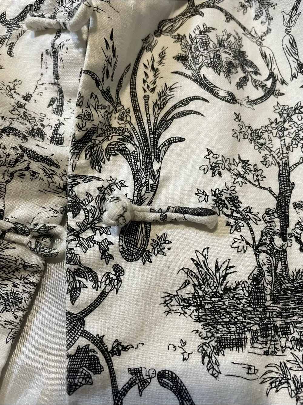 Zhenki | Tops | Zhenki Vintage Style Toile Print Asian Chinoiserie ...